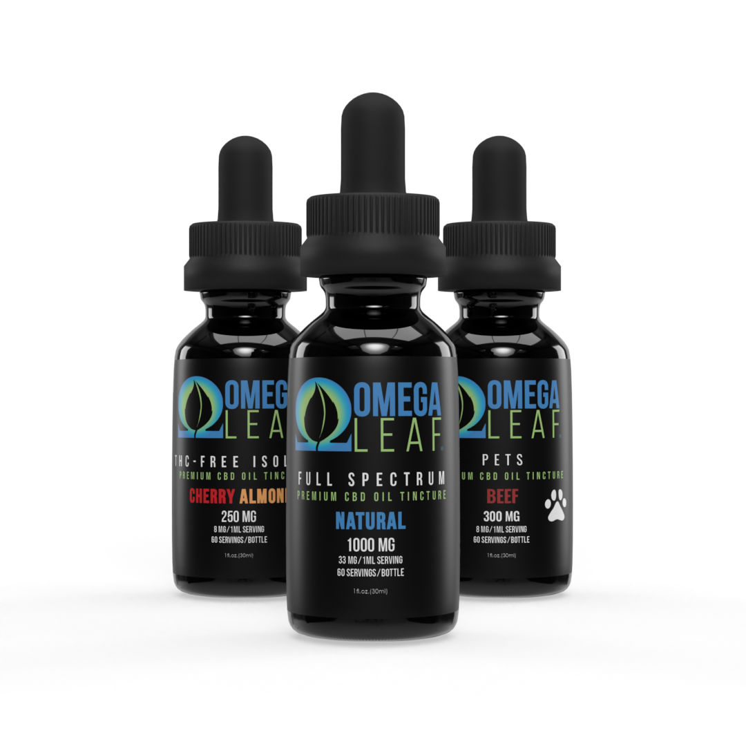 Omega Leaf Home, CBD Oil, Skin Cream, Pet Oil, and more.